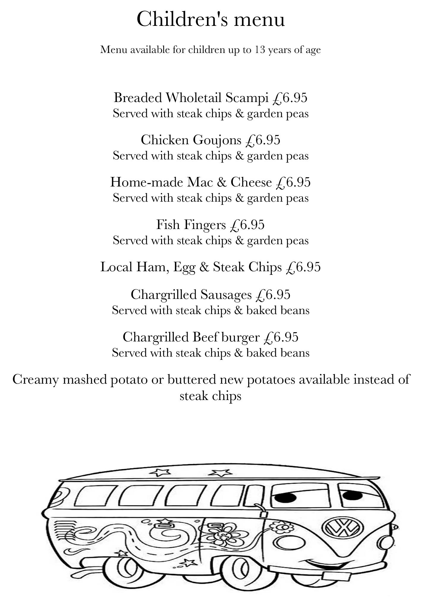Menus – The Failand Inn